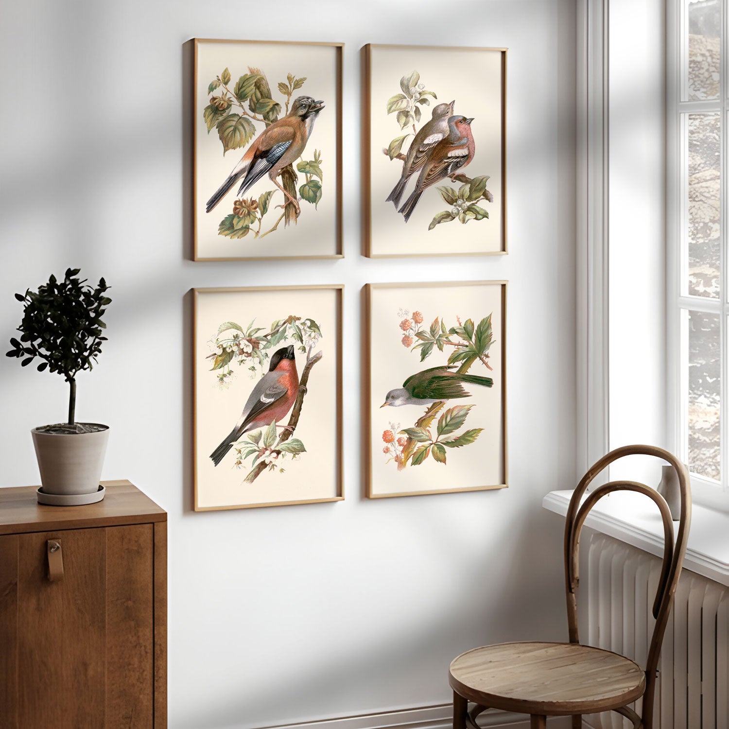 Bird On Branch Prints - Set Of 4 – Wall Decor Company