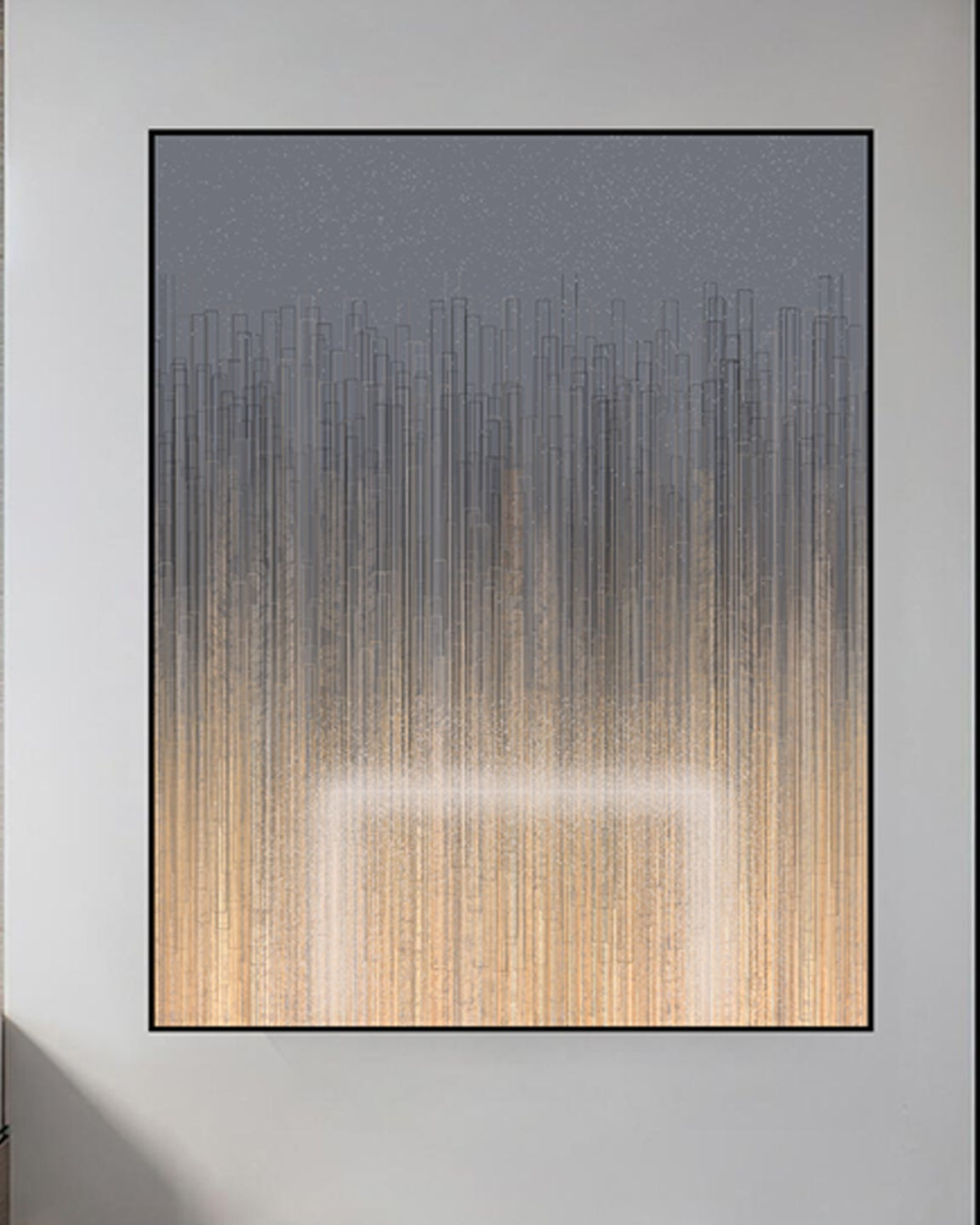 Urban Rainfall 3D Abstract Oil Painting – Wall Decor Company